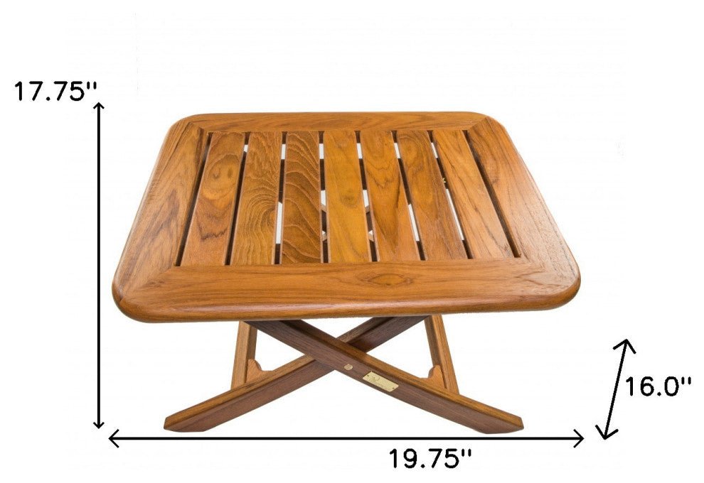 18 Brown Solid Wood Rectangular End Table