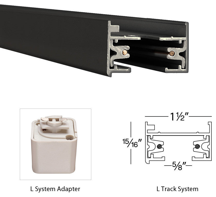 WAC Lighting LX X-Connector for L-Track Systems, Black