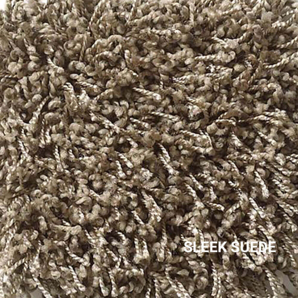 Serenade Indoor Shag Area Rug Carpet Collection, Sleek Suede, 7x9