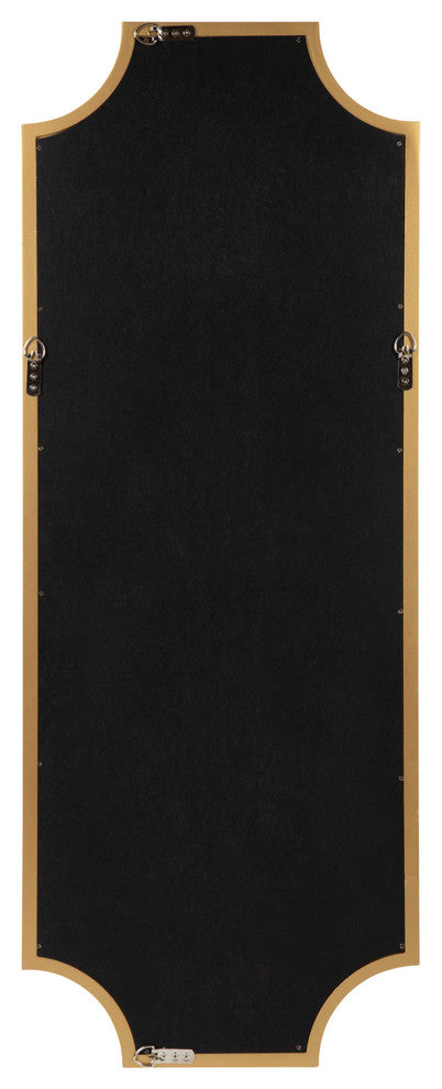 Hogan Framed Scallop Full Length Wall Mirror, Gold 18x48