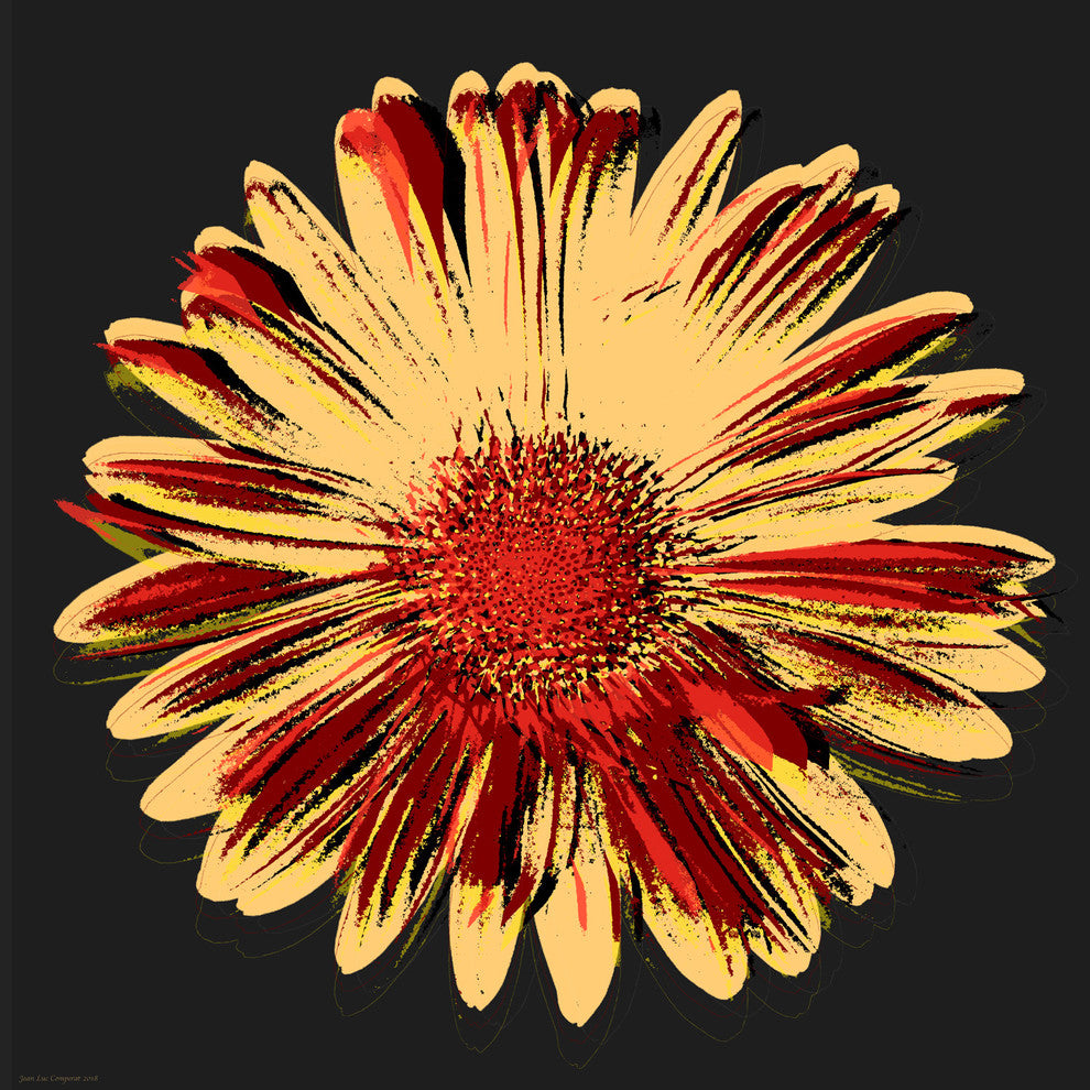 Daisy Pop Art Print, #2, 48x48 Stretched