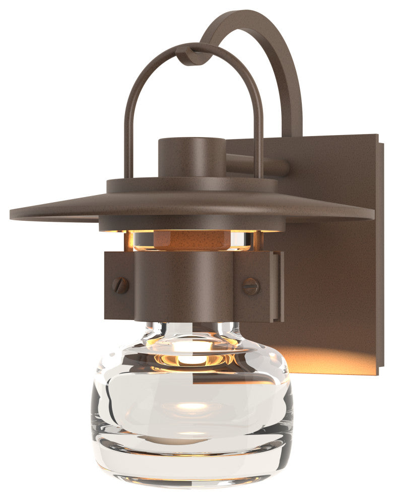 Mason Small Outdoor Sconce, Coastal Bronze Finish, Clear Glass