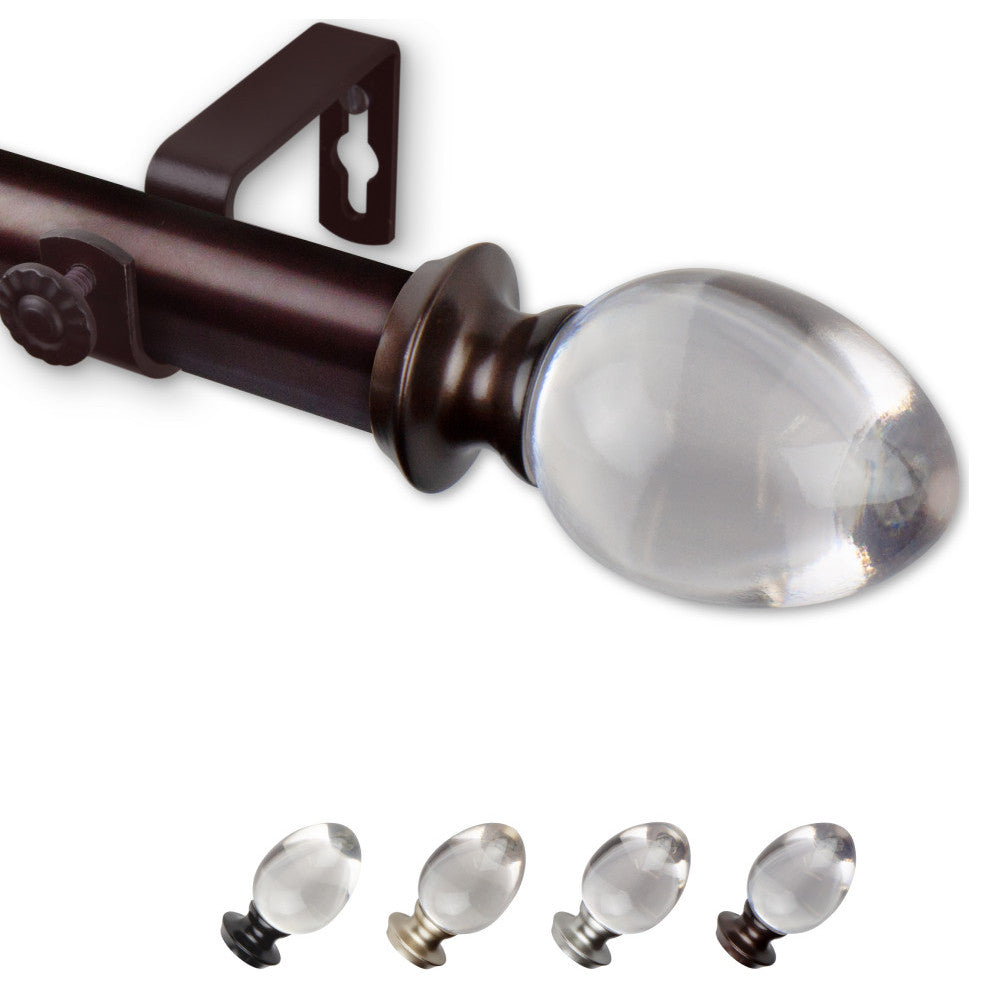 Jaya 1" Curtain Rod Bronze 66-120"