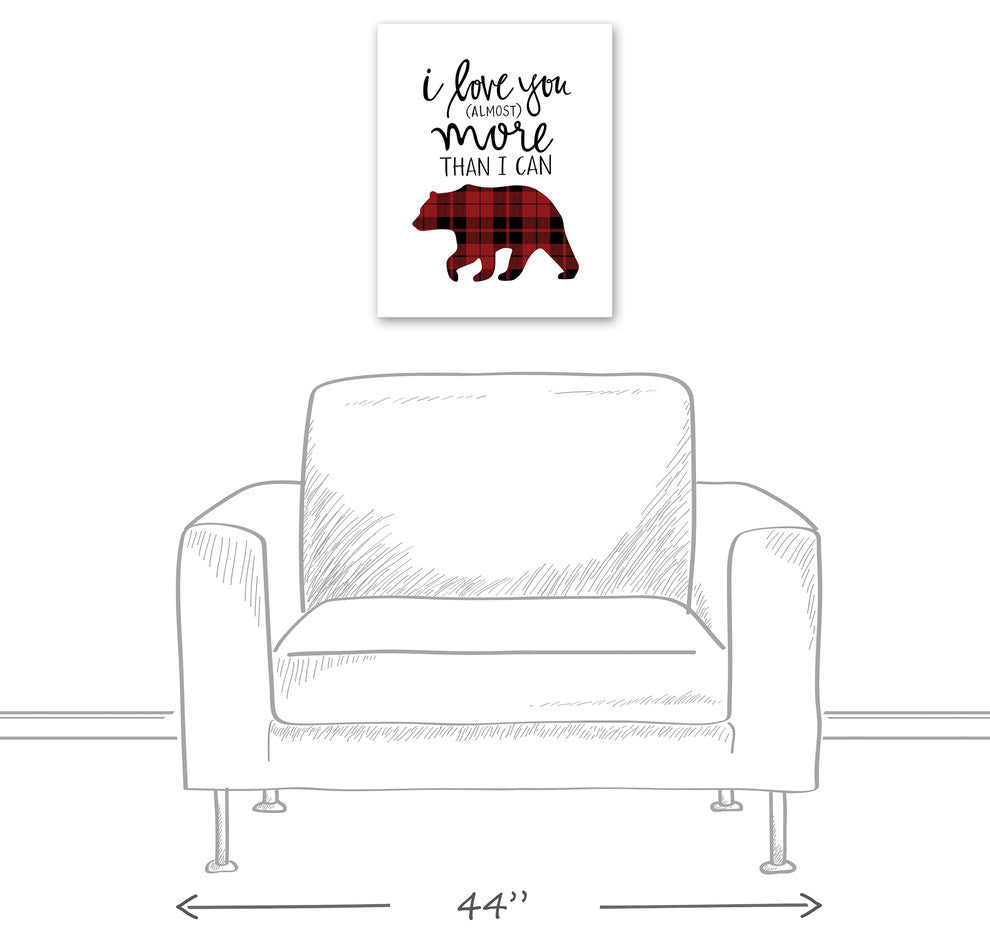 I Love You Almost More Than I Can Bear 16x20 Canvas Wall Art