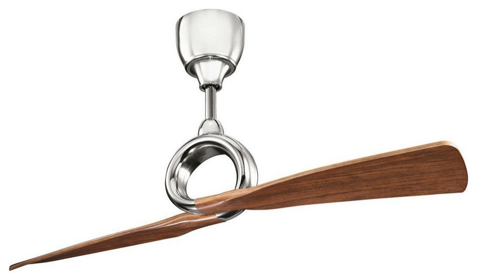 2-Blade Ceiling Fan Center Focal Point in Brushed Nickel Six Speed Set