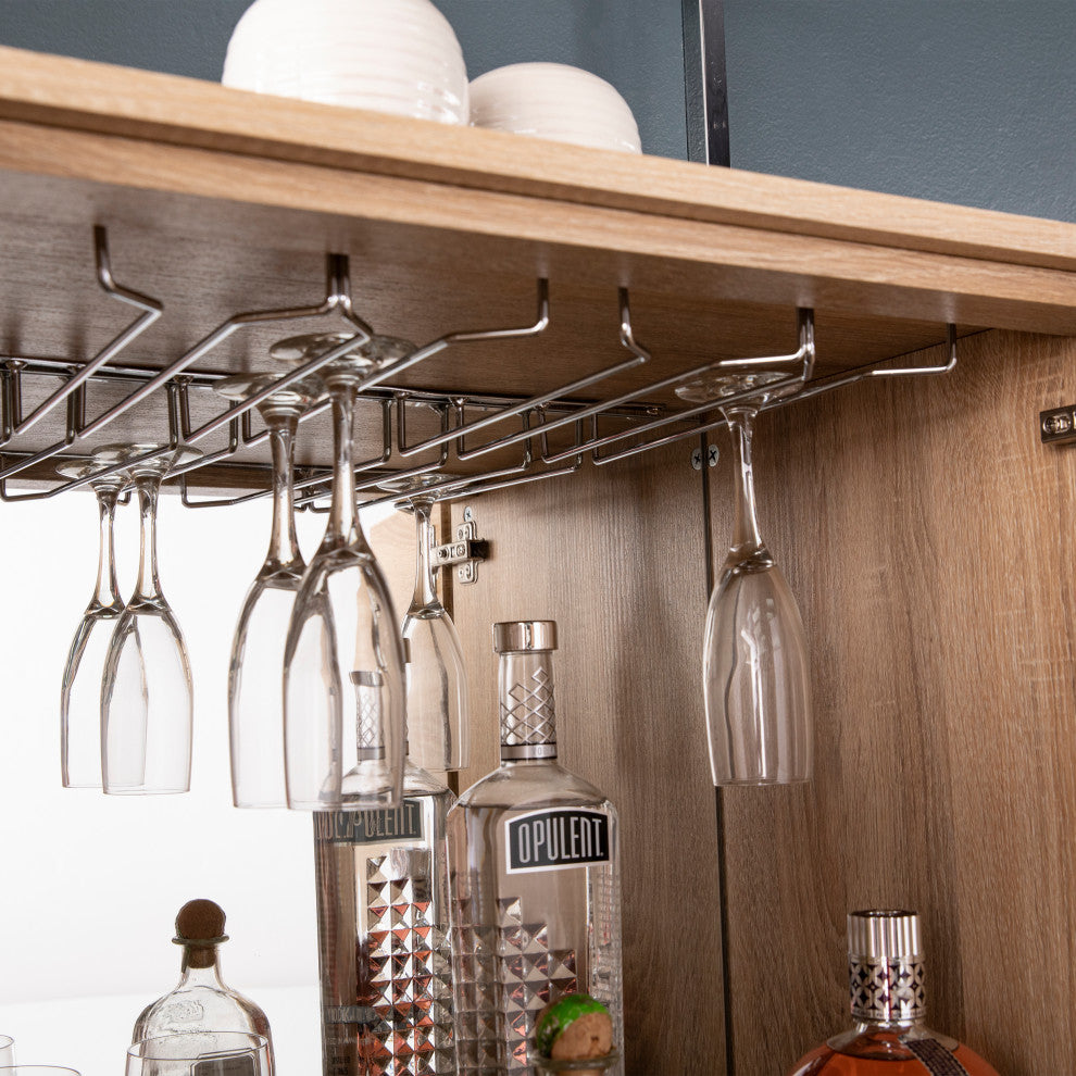 Cryan Tall Bar Cabinet With Wine Storage