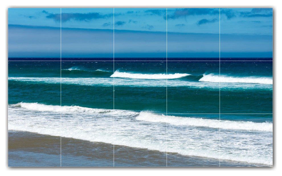 Waves Ceramic Tile Wall Mural HZ501170-53M. 30" x 18"