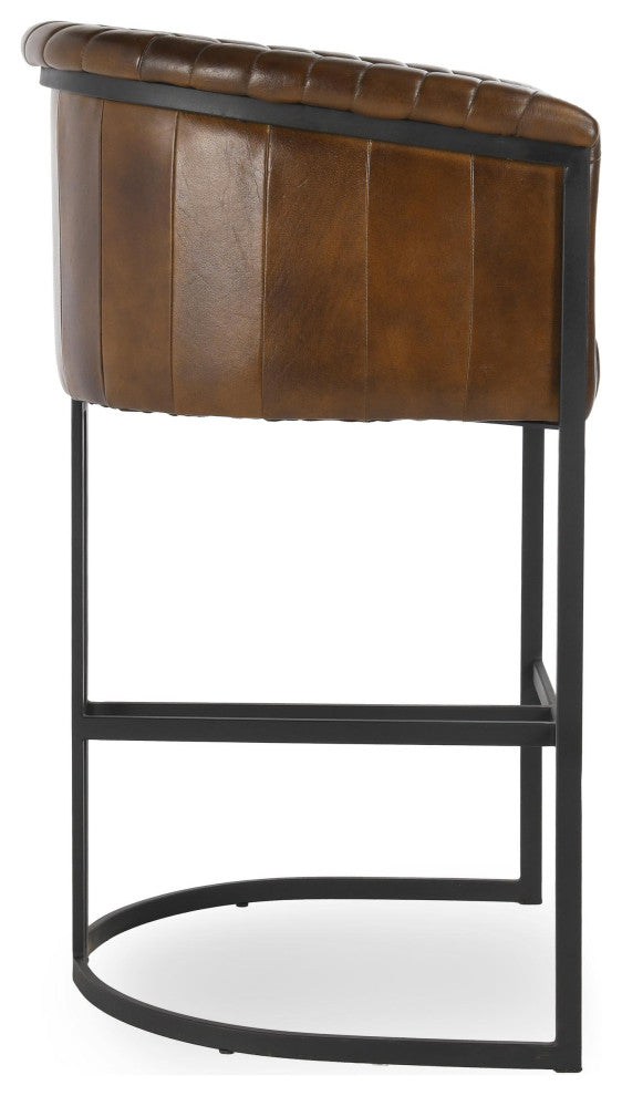 Seville Top Grain Leather Bar and Counter Stool, Bar Stool