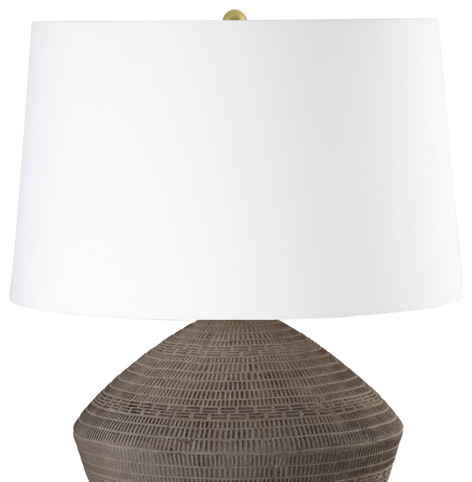 Soren Ceramic Table Lamp, Brown