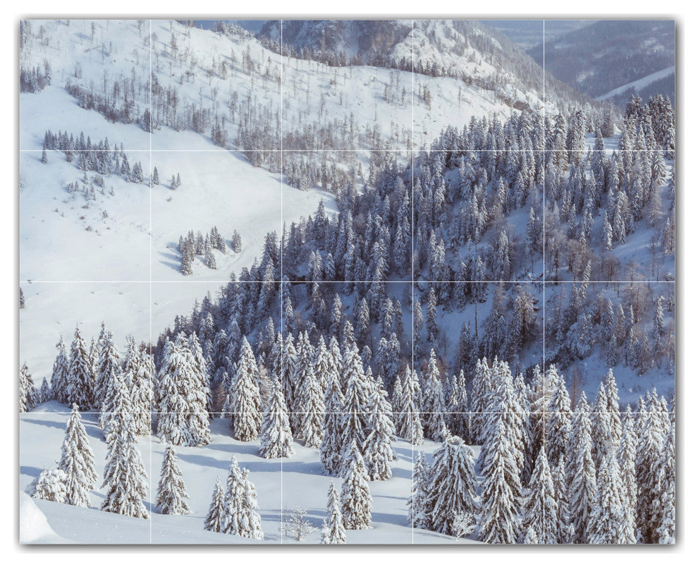 Winter Ceramic Tile Wall Mural HZ501223-54XL. 60" x 48"