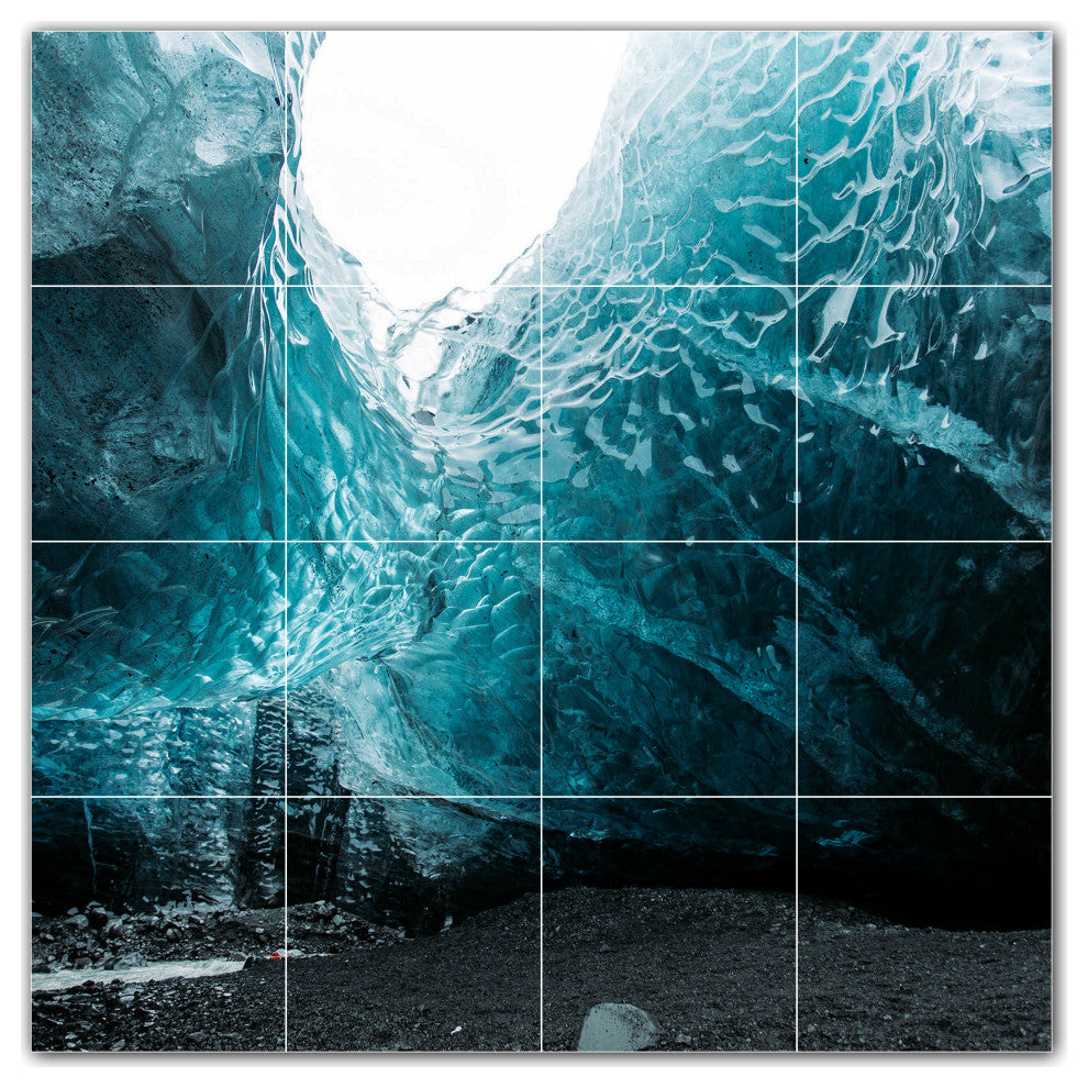 Glacier Ceramic Tile Wall Mural HZ500738-44S. 17" x 17"