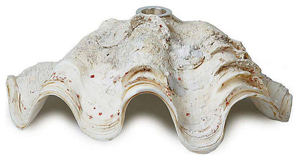 Squamosa Clam Shell Candle Holder with Stelring Silver