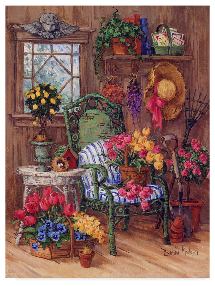 Barbara Mock 'Cape Cod Shed' Canvas Art