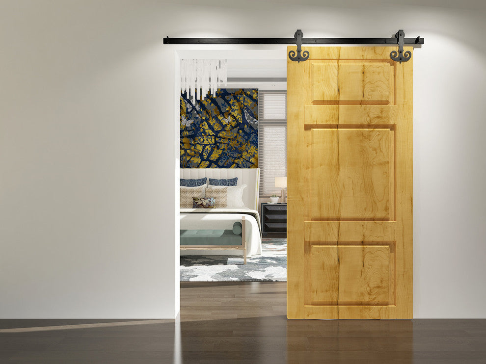 Sliding Barn Door Hardware Kit, Mustache Design, Single Door, 18'