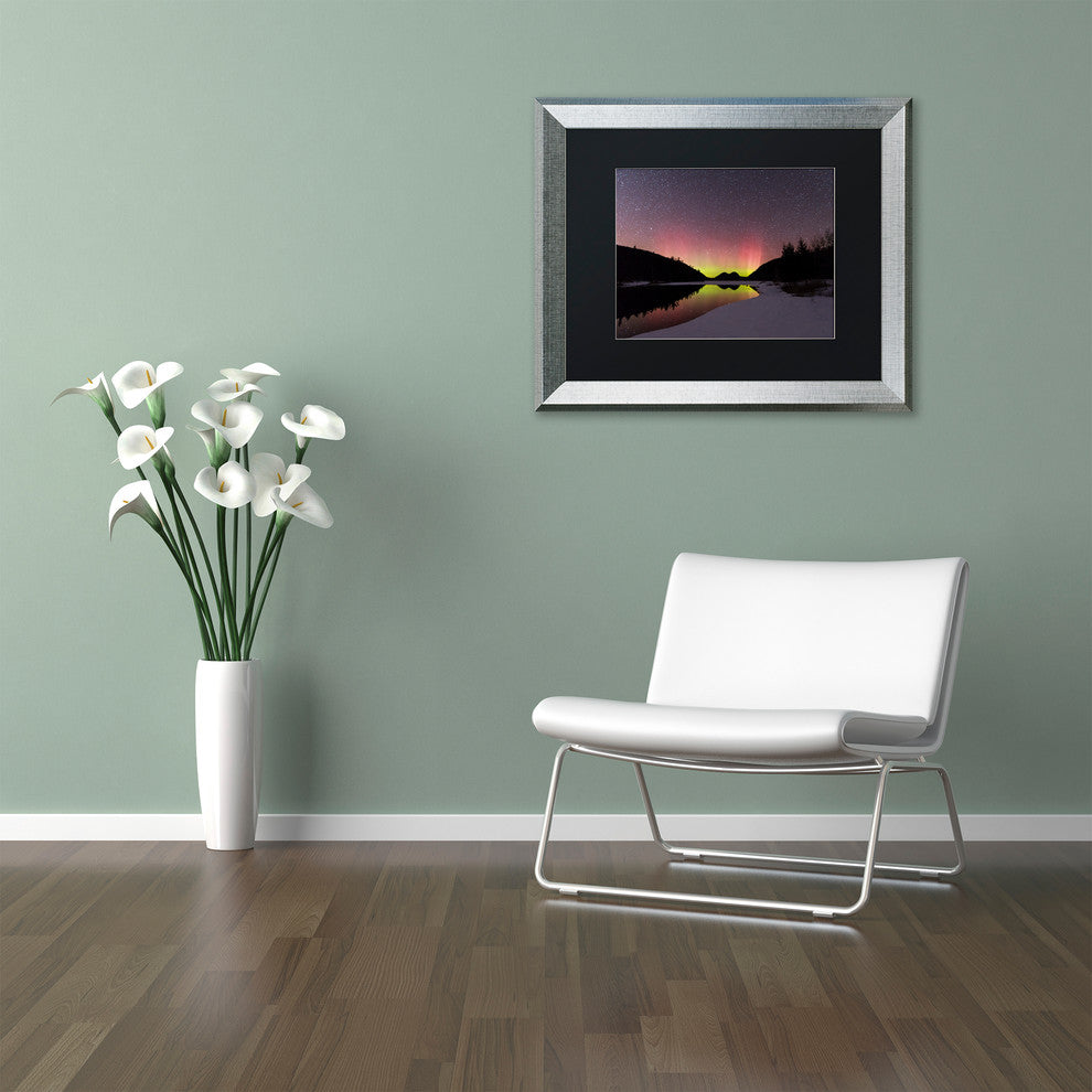Michael Blanchette 'Electric Dance' Art, Silver Frame, Black Mat, 14x1