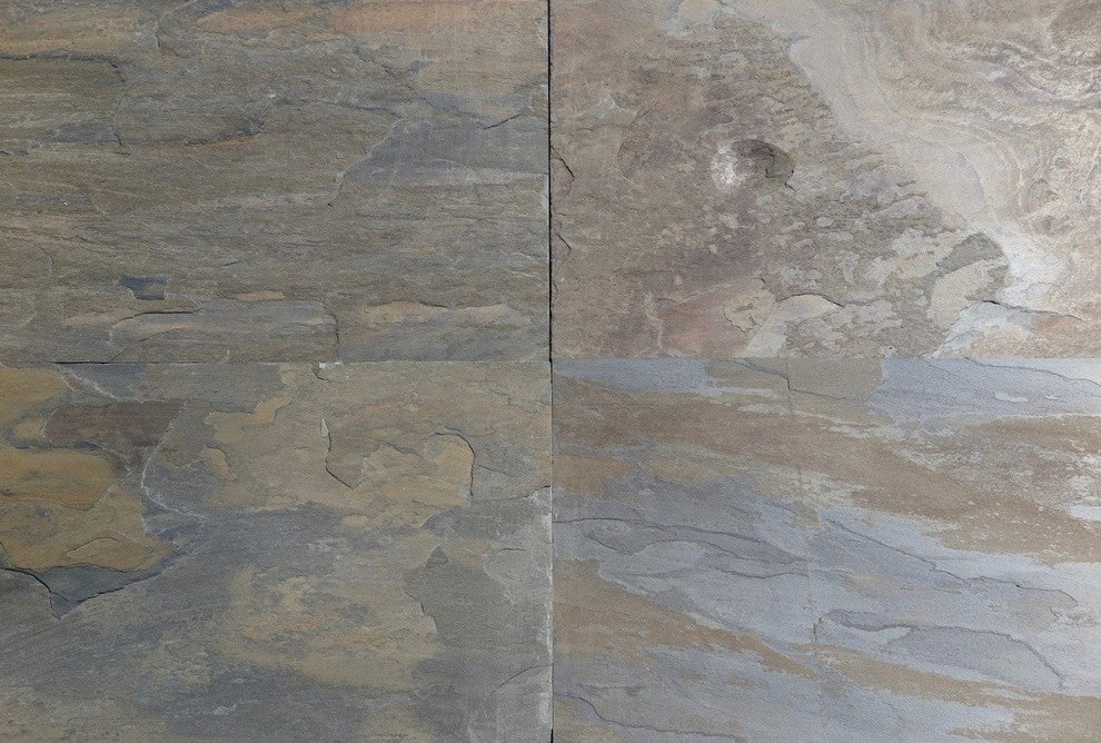 California Gold Slate Tiles, Natural Cleft Face, Gauged Back Finish, 2