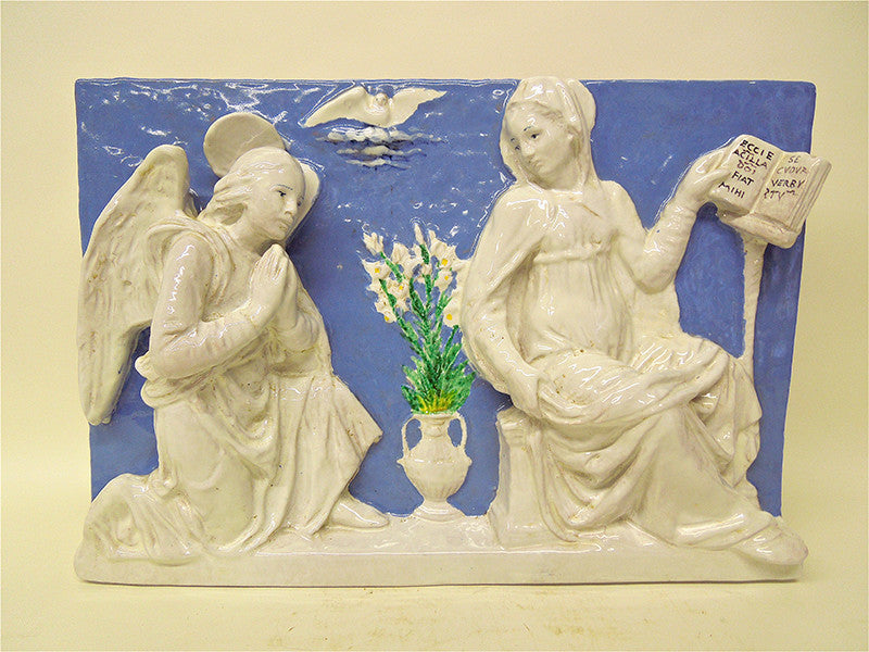 Tuscan ND Dolfi 17X12" Della Robbia Inspired Annunciation Plaque