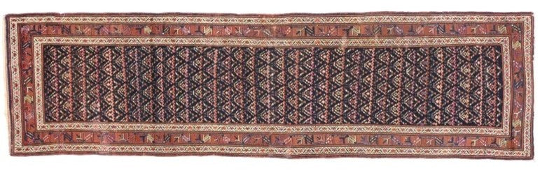 Antique Persian Russian Runner, 03'07 X 13'02