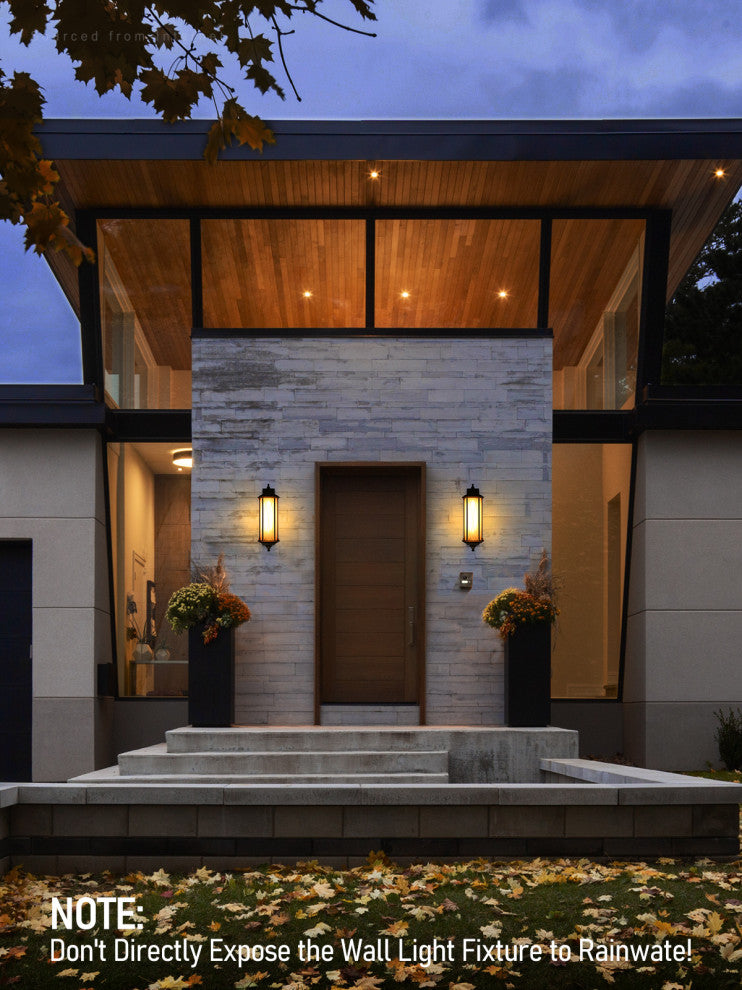 Exterior Wall Sconce, E26 Base, Frosted Glass