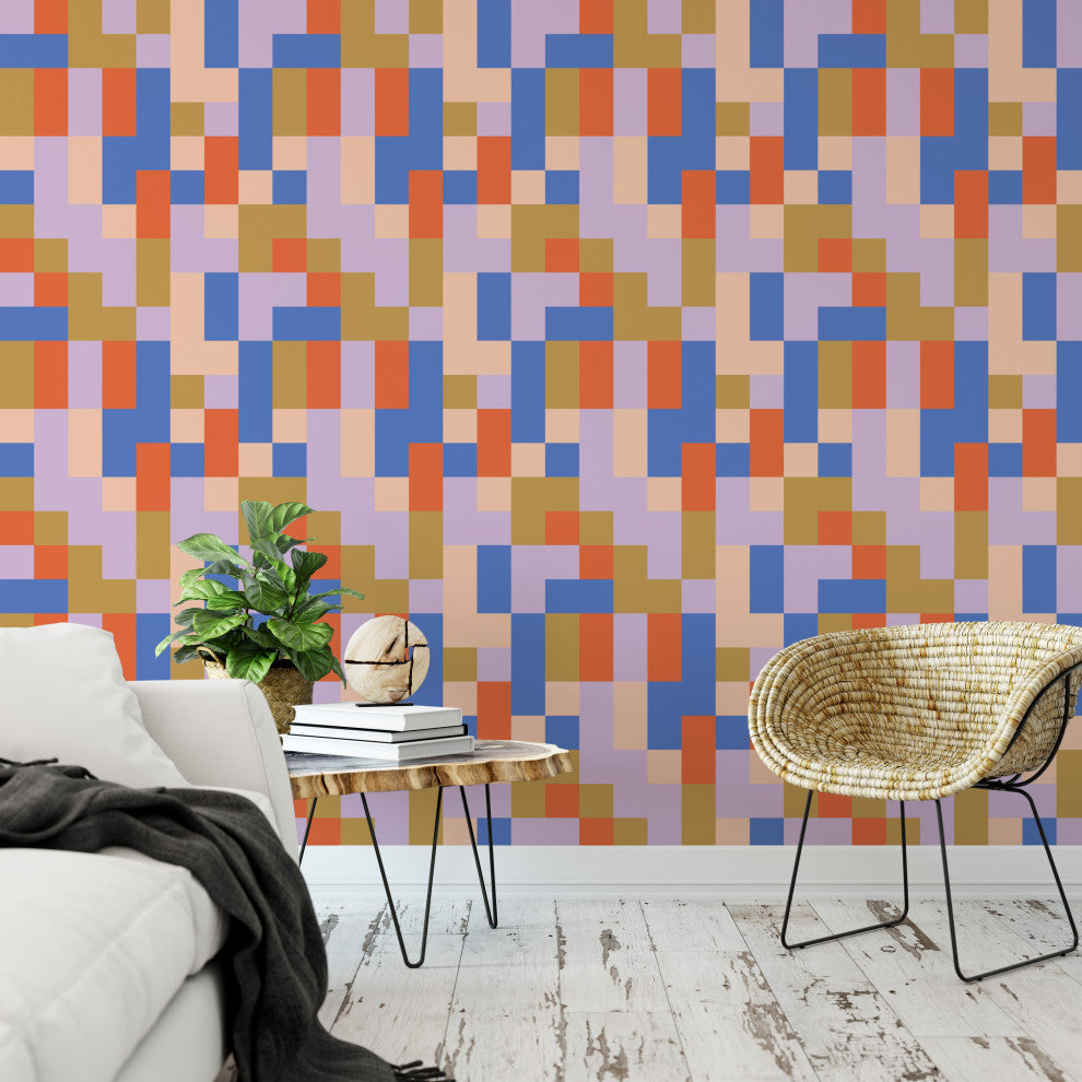 Happy Pixels Wallpaper by Julia Schumacher, Sample 12"x8"