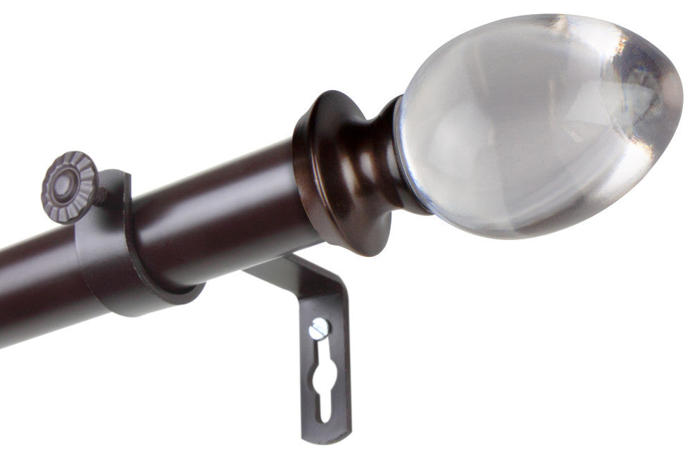 Jaya 1" Curtain Rod Bronze 66-120"