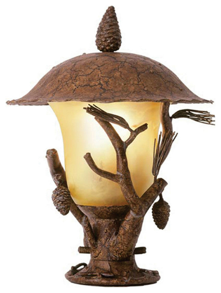 Ponderosa Outdoor 39x51" 3-light Rustic Lodge Post Lamps By Kalco