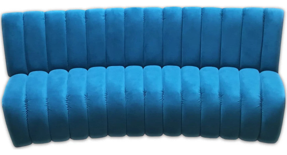 Channel Tufted Curved Bench, Curved Bench With Back, 67"