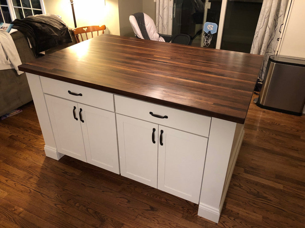 Custom Edge Grain Butcher Block Table Top, Workbench, Desk Top, Walnut