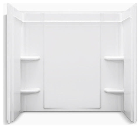 Sterling 71374100 Ensemble 55" x 60" x 30" Vikrell Shower Wall - White