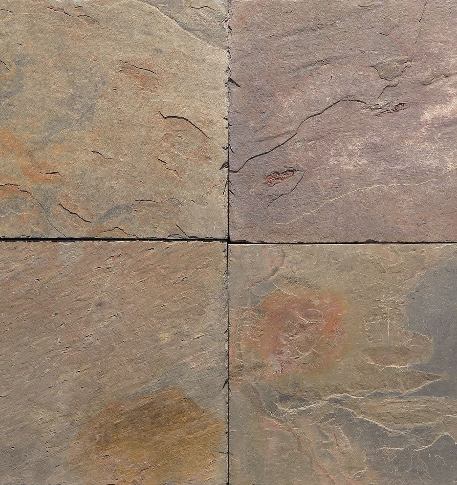 Multi Color Classic Slate Tiles Natural Cleft Face Gauged Back Finis