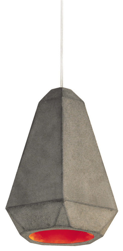 Innermost modern Portland cement Pendant Light, Red