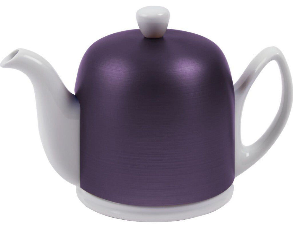 Degrenne Salam Teapot, 6 Cups, White/Purple