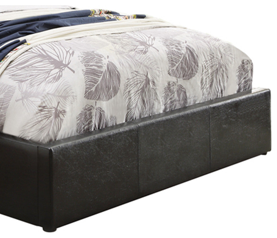 Benzara BM216012 Full Bed With Horizontal Channels and Underbed Storag