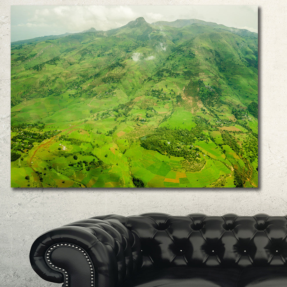 Highlands around Addis Ababa, Landscape Canvas Art Print, 40"x30"