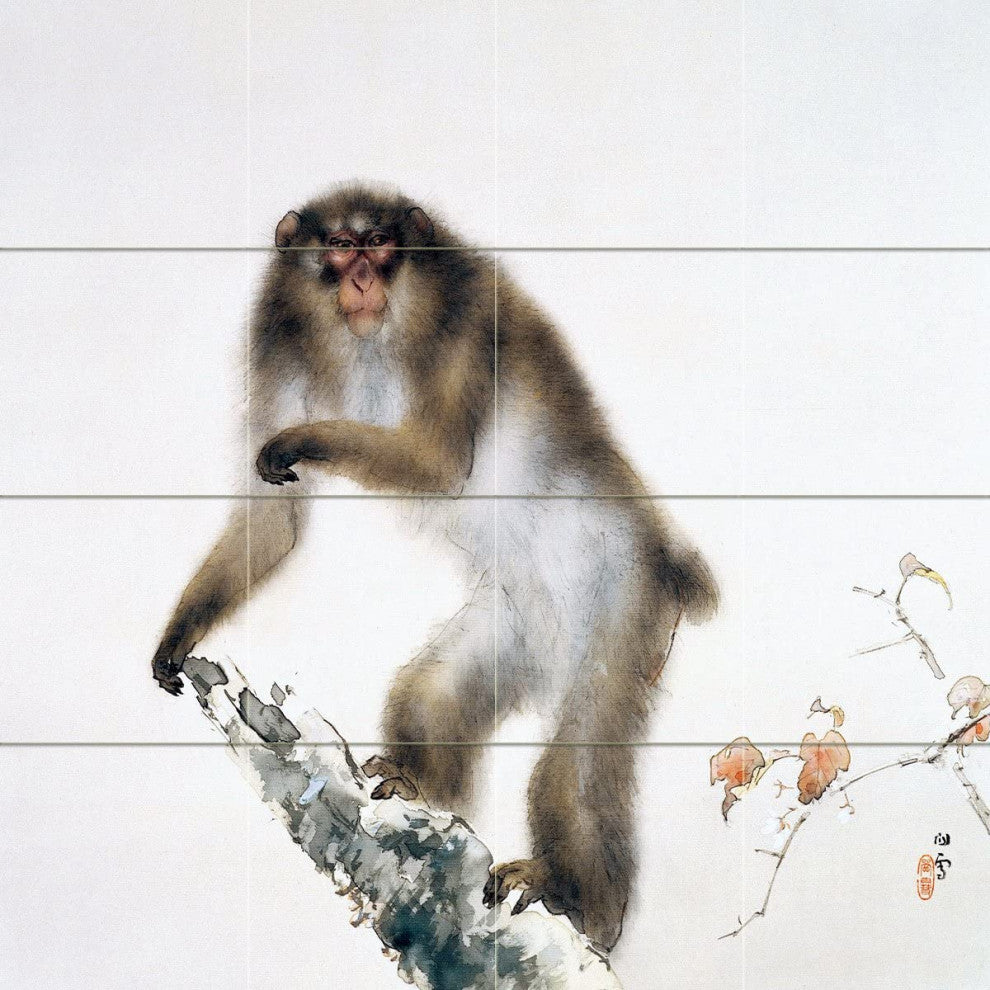 Tile Mural Japan Monkey Cherry Autumn Bathroom Backsplash 6" Ceramic M