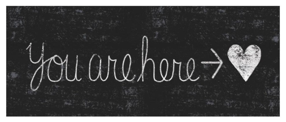 "cursive Chalk You Are Here" Digital Paper Print By Michael Mullan 62