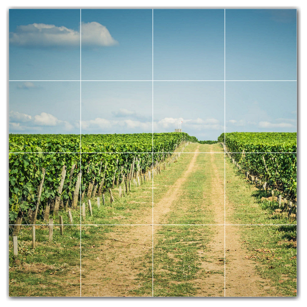 Farm Ceramic Tile Wall Mural HZ500585-44S. 17" x 17"