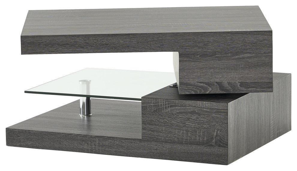GDF Studio Bushwick Rectangular Rotating Wood Coffee Table