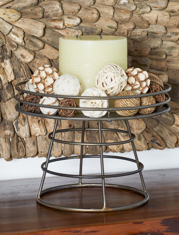 Farmhouse Iron Round Tray Stand 14"