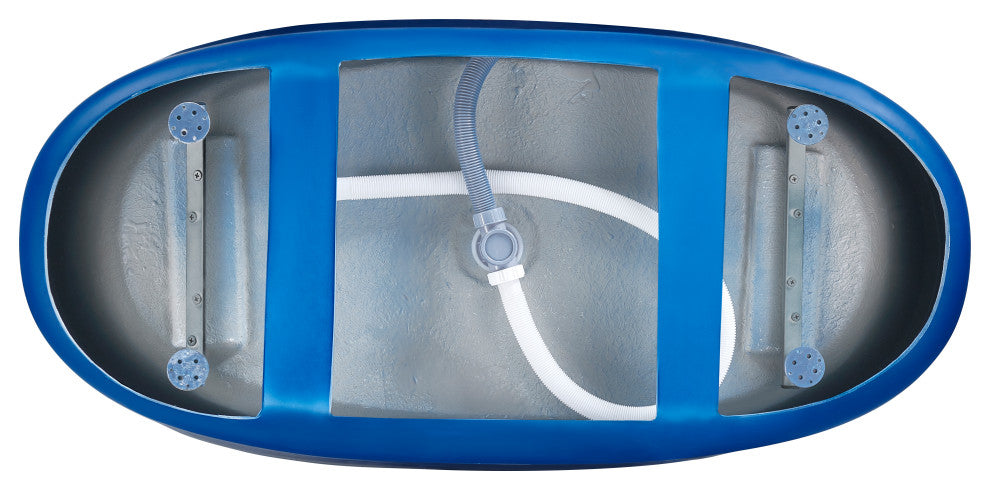 Freestanding Bathtub, 100% Acrylic Soaking Tub, Blue, 59"