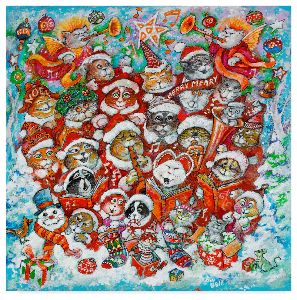"Choir Cats" by Bill Bell, Canvas Art