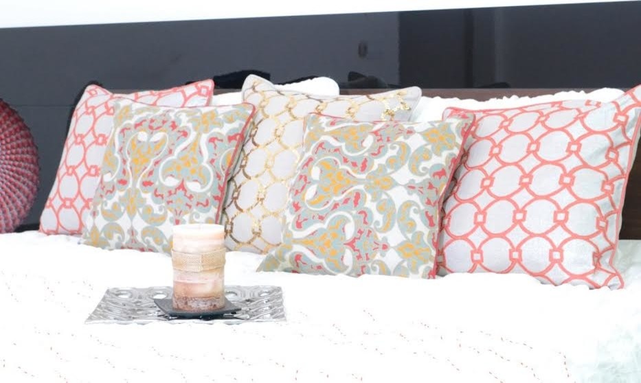 Traditional Beige and Multi-Colored Decorative Pillowcase
