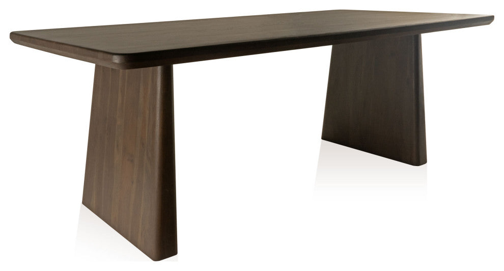 Fletcher 80" Solid Wood Dining Table, Dark Walnut