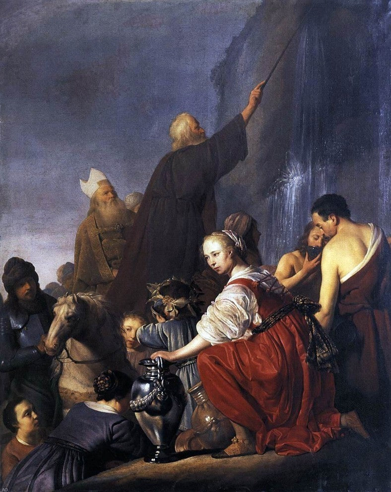 Pieter De Grebber Moses Striking the Rock 20"x25" Canvas Print
