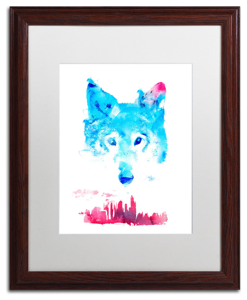Robert Farkas 'The Guardian' Art, Wood Frame, White Mat, 20x16