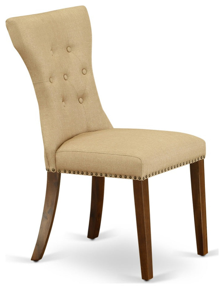 Set of 2 Gallatin Parson Chair-Antique Walnut 401 Finished Leg, Brown