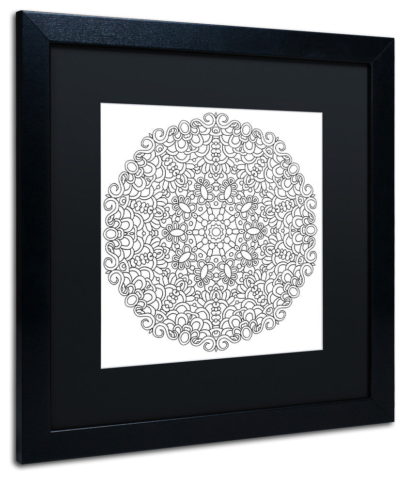 Kathy G. Ahrens 'Mixed Coloring Book 20' Art, Black Frame, Black Matte
