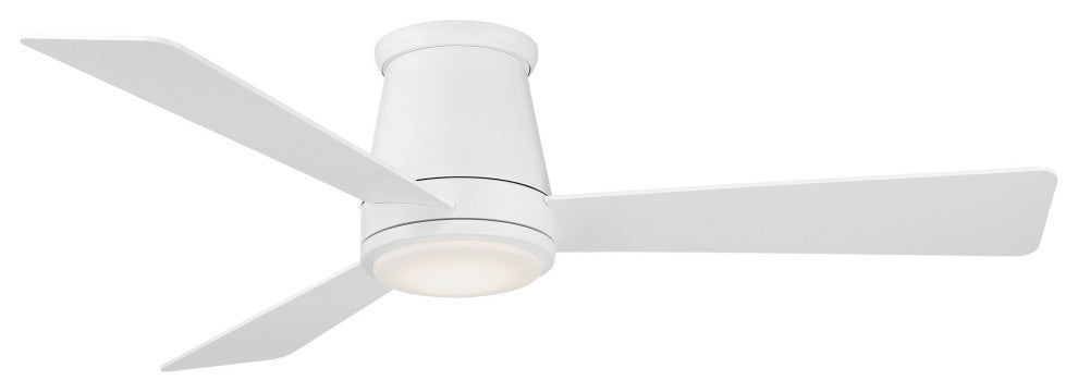 Hug Indoor/Outdoor 3-Blade Smart Ceiling Fan 52" Matte White, LED, Rem