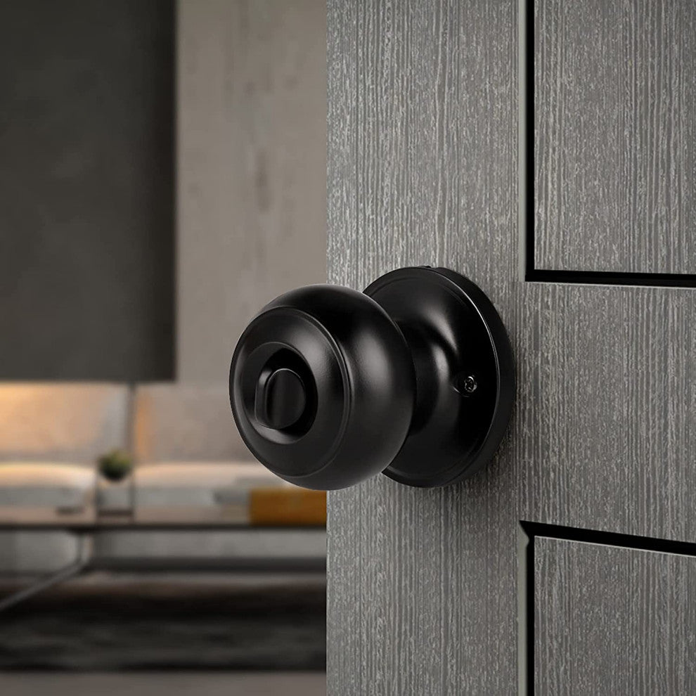 Locking Door Knob for Bed or Bath Function Interior Door Use, Pack of