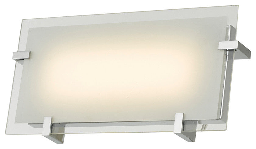 Matrix 1-Light Vanity Wall in Chrome with Opal Glass